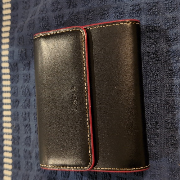 Bags | Lodis Small Wallet Black And Red Tri Fold Still Have The Receipt ...